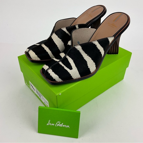 Sam Edelman | Shoes | Sam Edelman Everly Zebra Slip On Square Toe Pumps ...